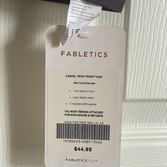 Fabletics | Tops | Nwt Fabletics Cashel Twist Front Tank Blackshadow ...